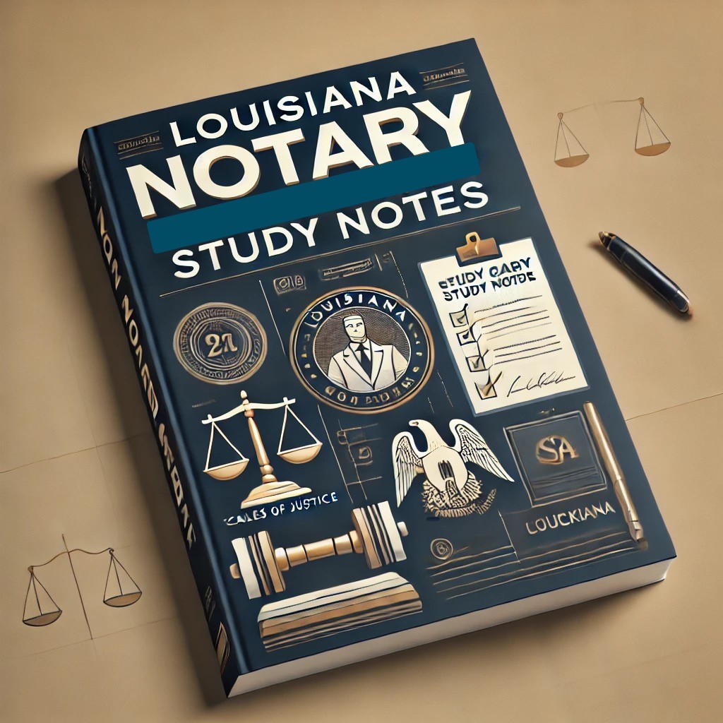 2025 Louisiana Notary Study Guide Notes – Notarized by Cristy